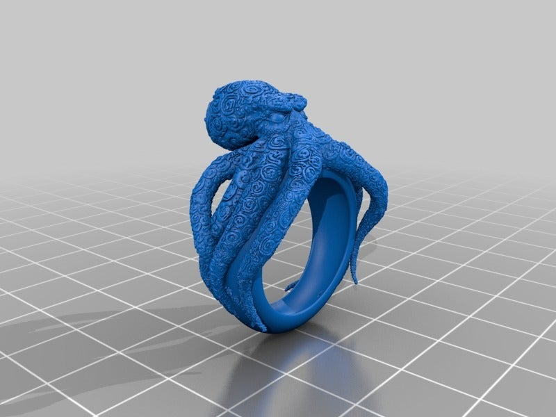Free STL file Octopus Ring・Design to download and 3D print・Cults