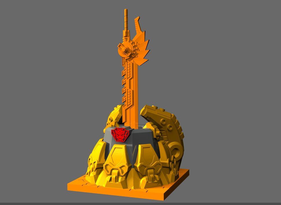 3D file Transformers Volcanicus Ember Sword and Primordial Forge・Model ...