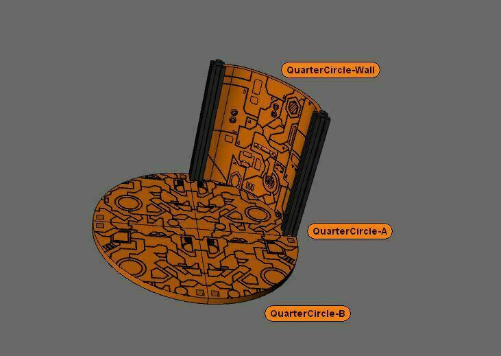 3D file [CyberBase System] Round Edges Set・3D printable model to ...