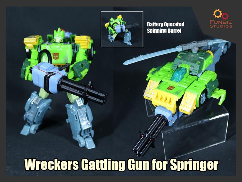 STL file Wreckers Gattling Gun for Transformers Springer (Battery ...