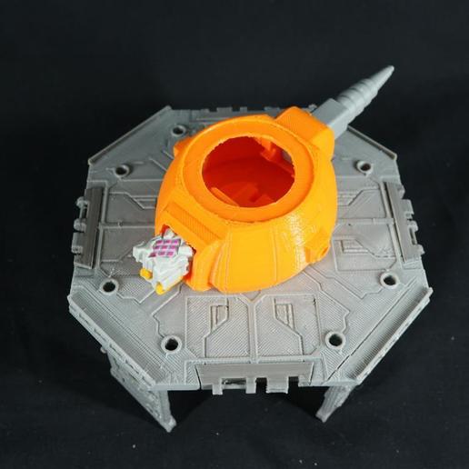 Download STL file [CyberBase System] Raised Platform, Turret and ...