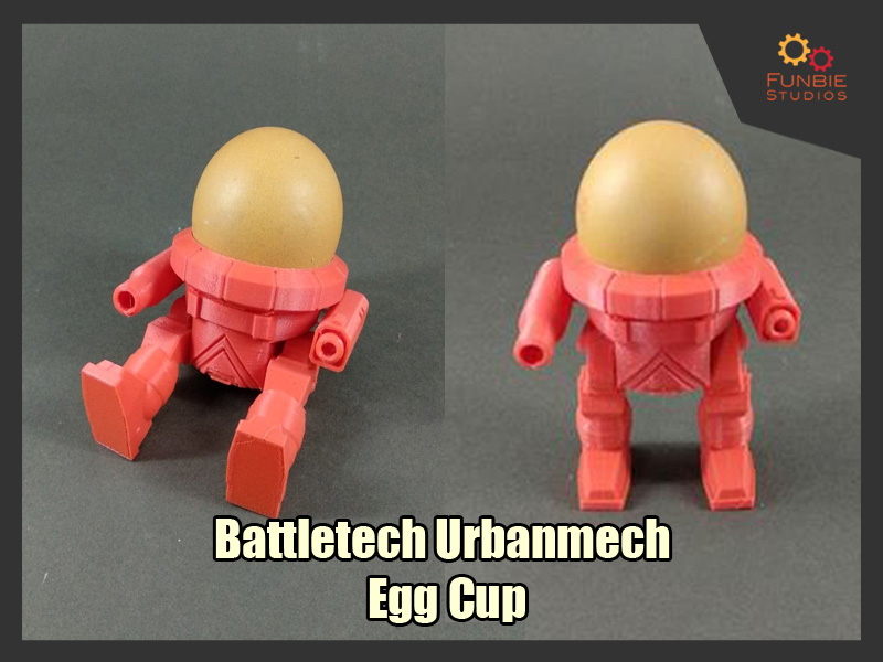 Free STL file Battletech Urbanmech Egg Cup 🥚・3D printer design to ...