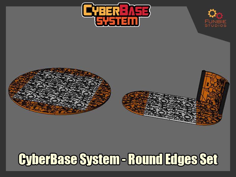 3D file [CyberBase System] Round Edges Set・3D printable model to ...