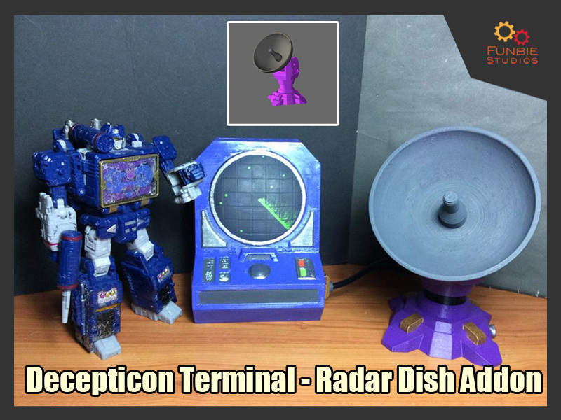 3D file Decepticon Terminal - Radar Dish Addon・3D printer model to ...