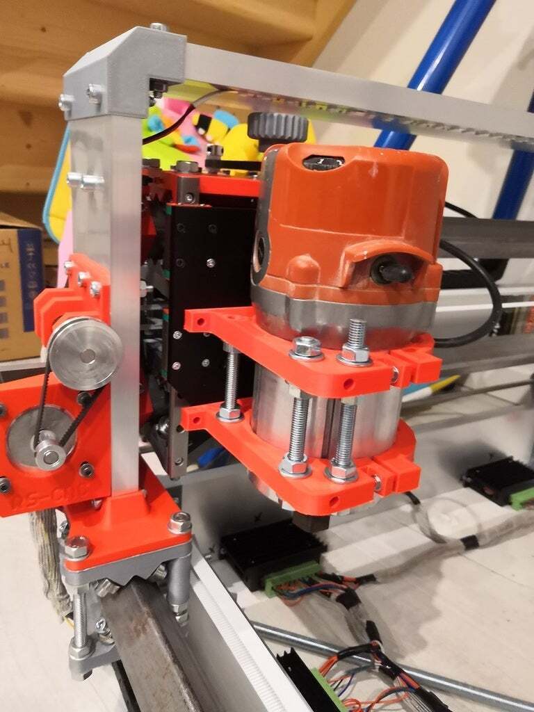 Free STL file RS-CNC 90mm spindle motor mount・3D printer design to ...