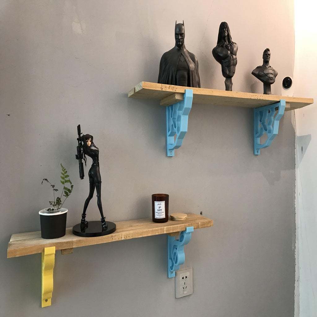 Бесплатный STL файл Music notes shelf brackets with pallet wood・Шаблон ...