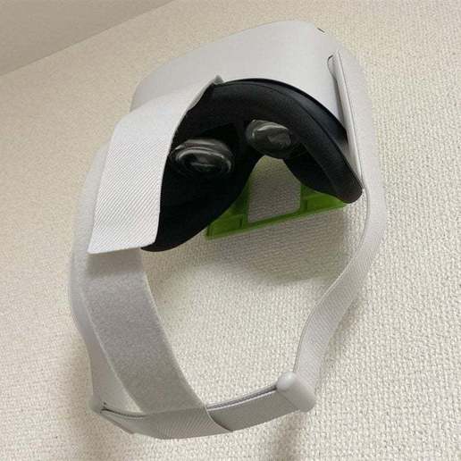 Download free STL file Oculus Quest 2 Goggles Wall Mount with Stapler ...