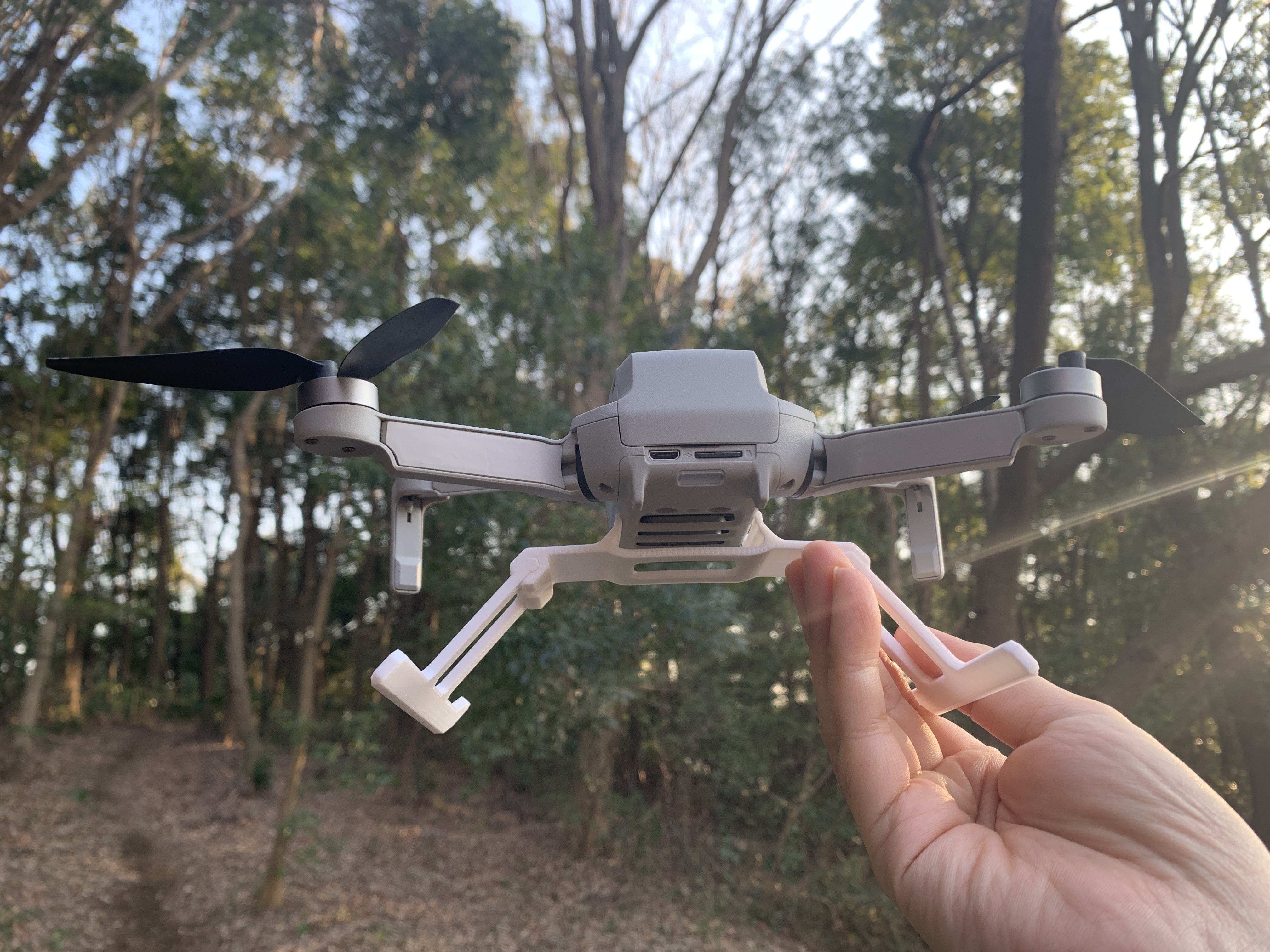 Download free STL file MAVIC MINI split-type skids ( for hand catch ...