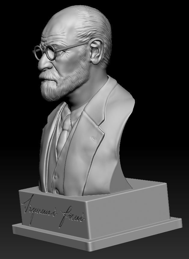 3D file Sigmund Freud - Bust portrait 3D print model・3D print design to ...