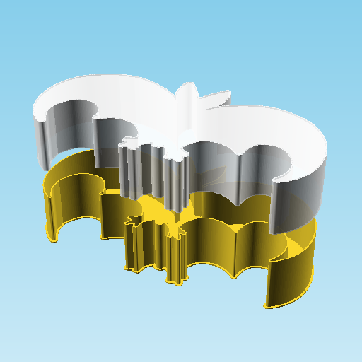 Free 3D file Bat 0045, nestable box (v2)・3D print design to download・Cults