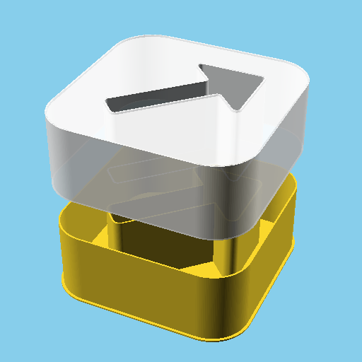 Fichier 3D gratuit Carré avec une flèche (diagonal), boîte emboîtable (v1)・Modèle à télécharger ...