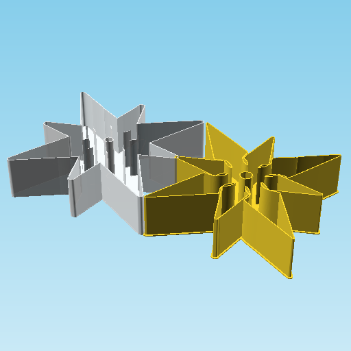 Free 3D file Shuriken 0064, nestable box (v2) 📦・3D printable design to ...