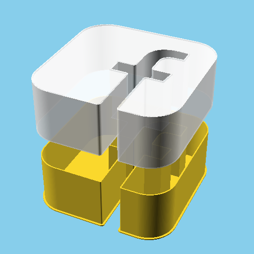Free 3D file Square Facebook logo, nestable box (v1)・3D printable ...