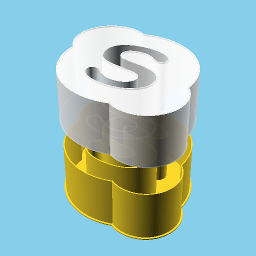 Free 3D file Skype Logo, nestable box (v1)・3D print model to download・Cults