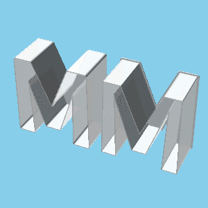 Free 3D file LATIN CAPITAL LETTER M, nestable box (v1)・Template to ...