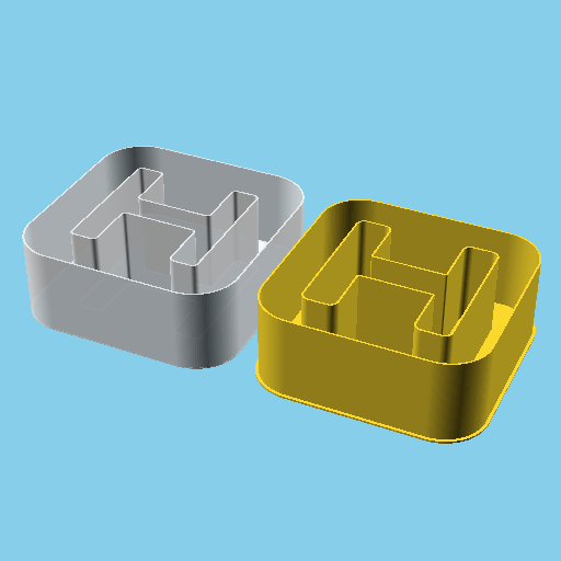 Free 3D file Hospital logo (Square with a letter 'H'), nestable box (v1 ...