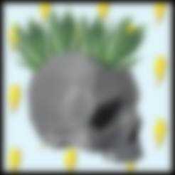 Download STL file Low poly mohawk skull planter • 3D printer design ・ Cults