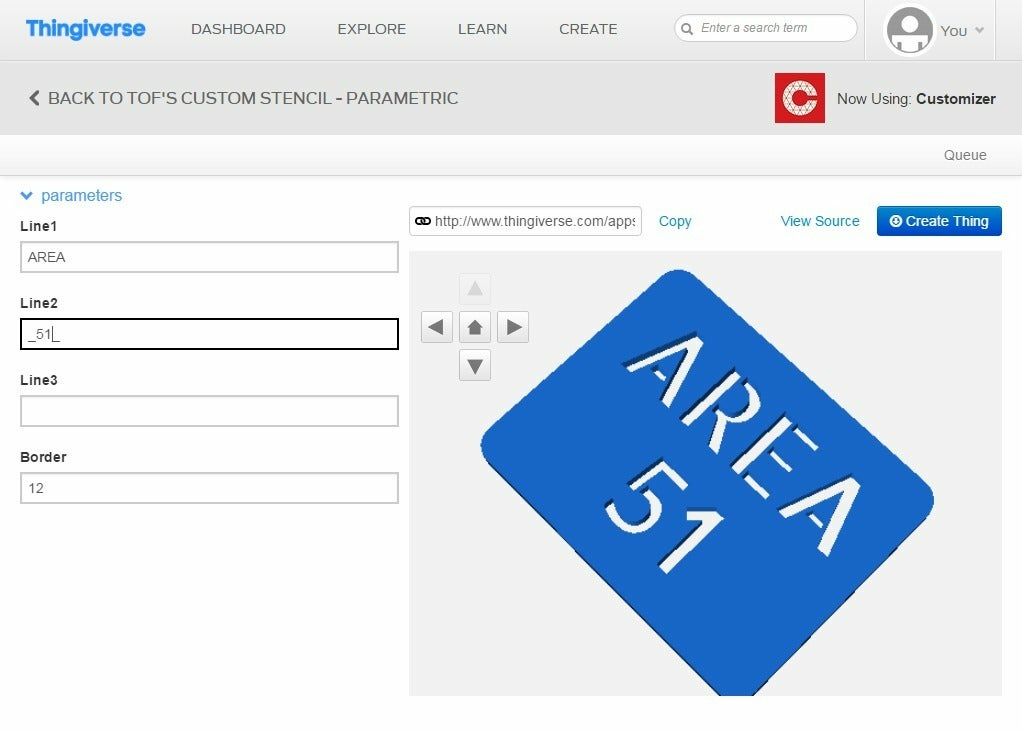 Free SCAD file Tof's Custom Stencil - Parametric・3D printing model to ...