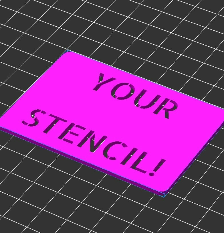 Free SCAD file Tof's Custom Stencil - Parametric・3D printing model to ...