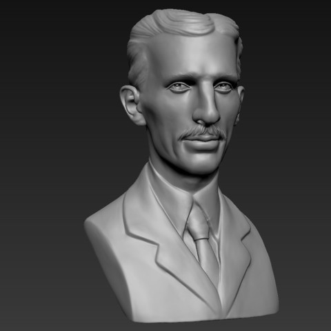 Free 3d printer model Bust of Nikola Tesla ・ Cults