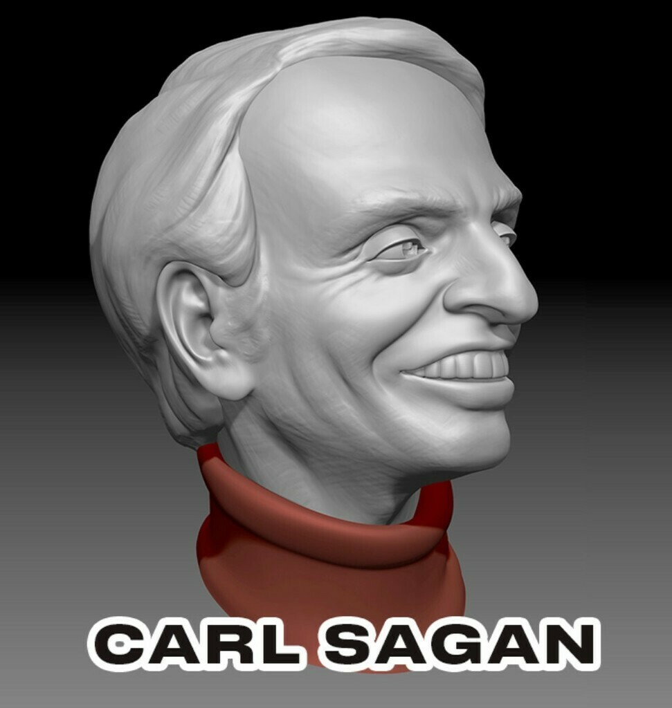 Free 3D file Caricature Sculpture of Carl Sagan・3D printer model to ...