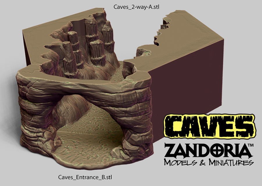 3D file Caves 🎲・3D printing design to download・Cults