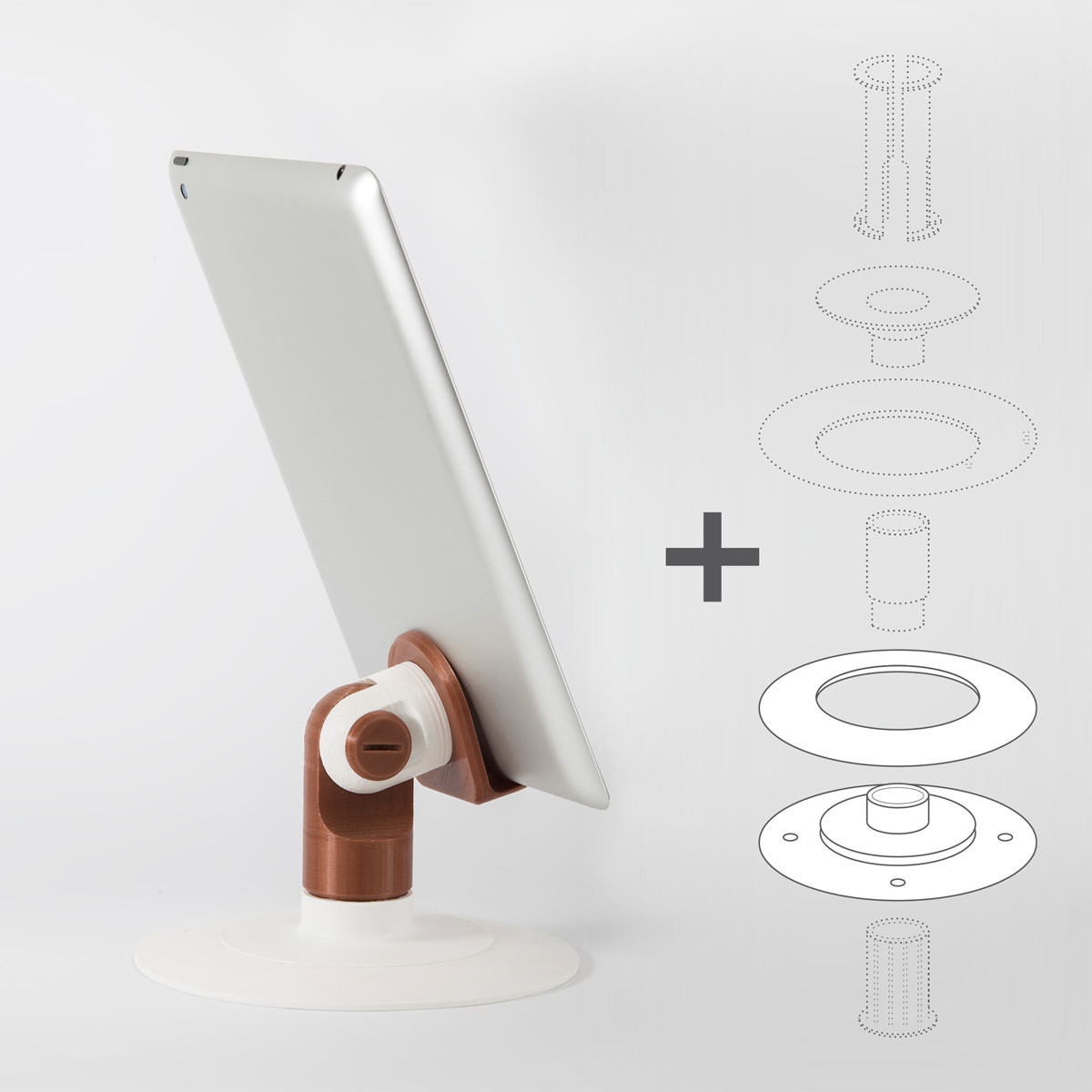 Free STL file Tably: TABLET STAND V.2・Template to download and 3D print ...